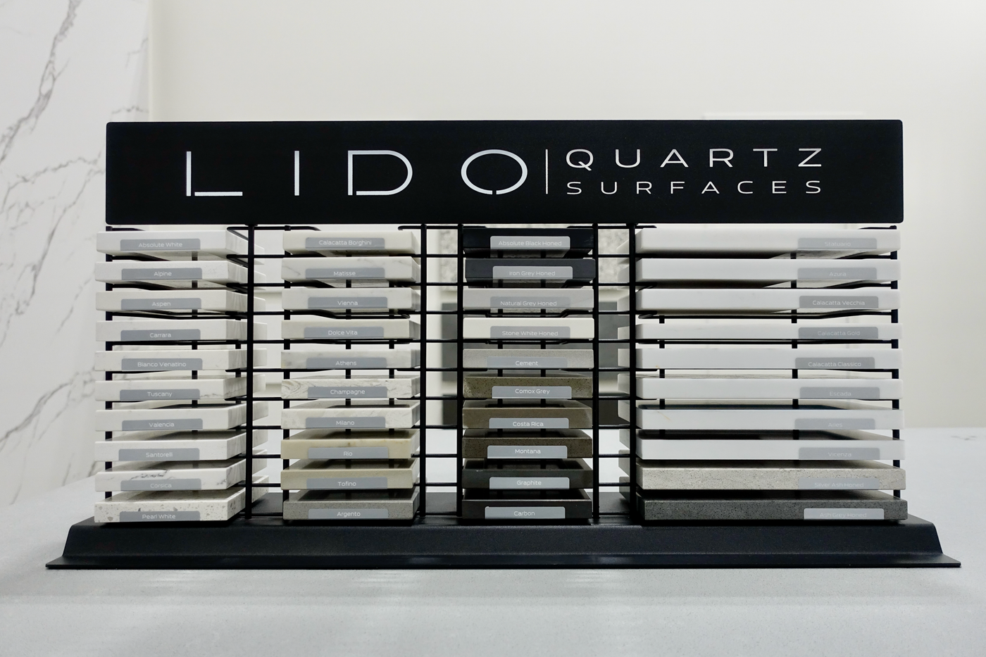 LIDO QUARTZ | SAMPLE DISPLAY RACK – Bordignon Stone